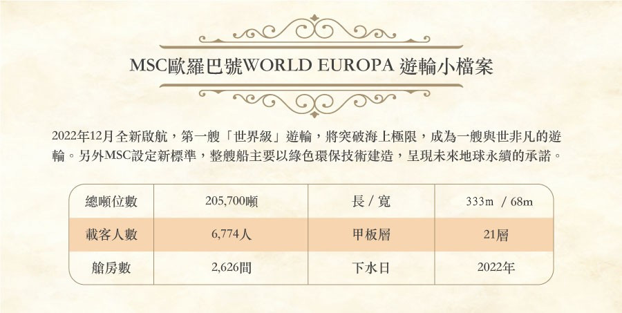 《MSC地中海郵輪》歐羅巴號–西地中海文藝復興郵輪假期14天 | 五福旅遊Lifetour